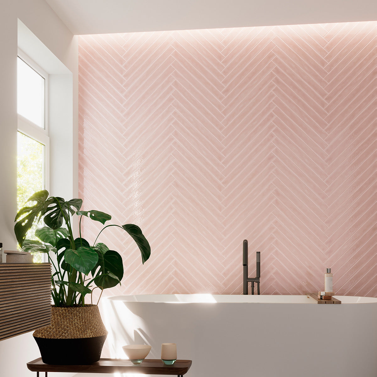 Boston Rose 5x25 CM | Vægflise – Dansk Flise Lager